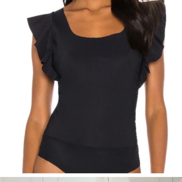 Commando | Tops | Nwt Commando Black Bonded Ruffle Shell Luxury Basics ...